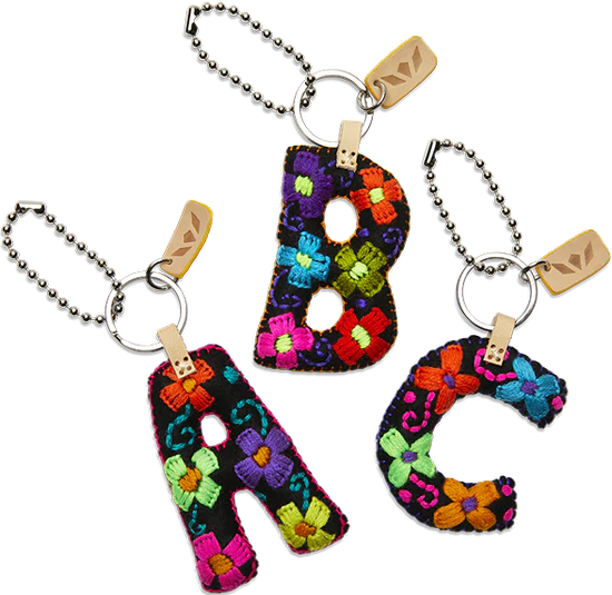 Consuela Embroidered Felt Alphabet Letter Charms - Black – Grace & Grit ...